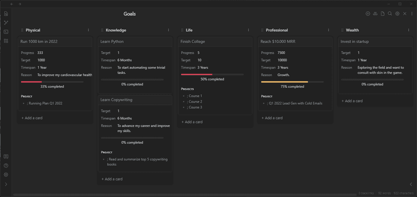 How I Manage Projects and Goals in Obsidian | Christian B. B. Houmann